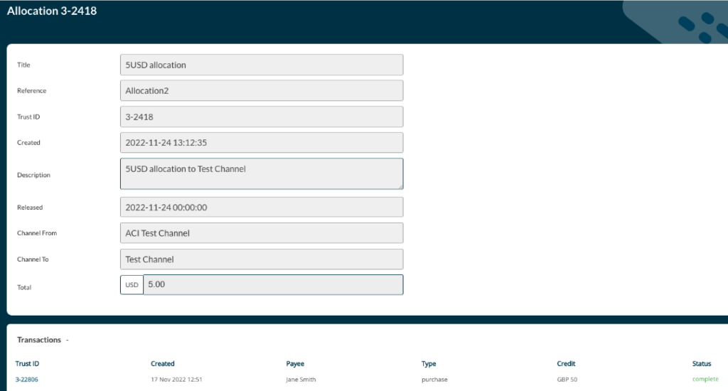 How to view and locate Allocations – Package Travel Protection