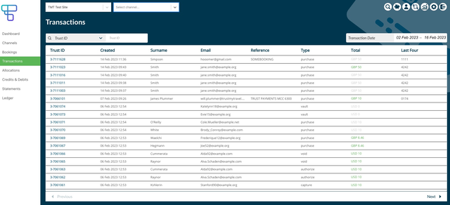 How to view Recent Transactions – Package Travel Protection